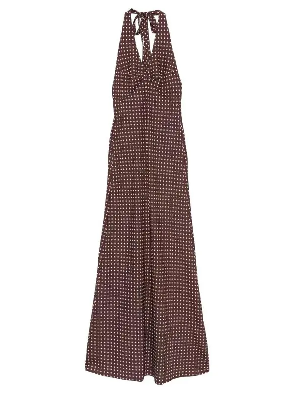 Faithfull The Brand Rosa Polka-dot Maxi Dress - Brown