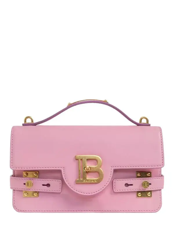 Balmain B-buzz Cross Body Bag With Logo Hardware - Pink