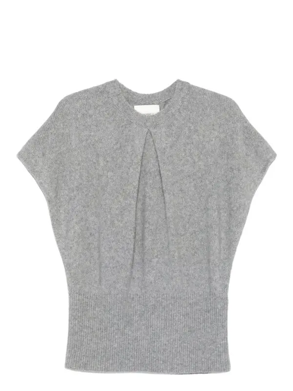 LISA YANG Annelie Pleated Sweater - Grey