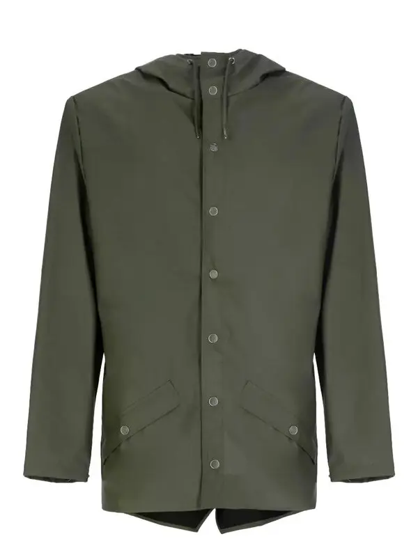 Rains Flap-pocket Hooded Jacket - Green