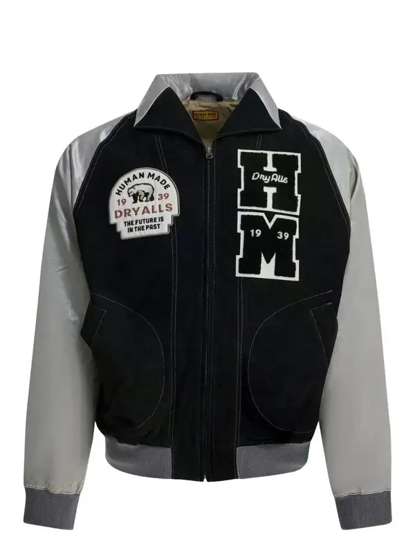 HUMAN MADE Embroidered Bomber Jacket - Black