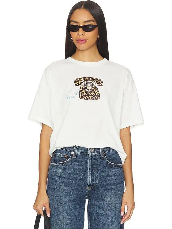NEVER FULLY DRESSED Call Me Boxy T-shirt - White