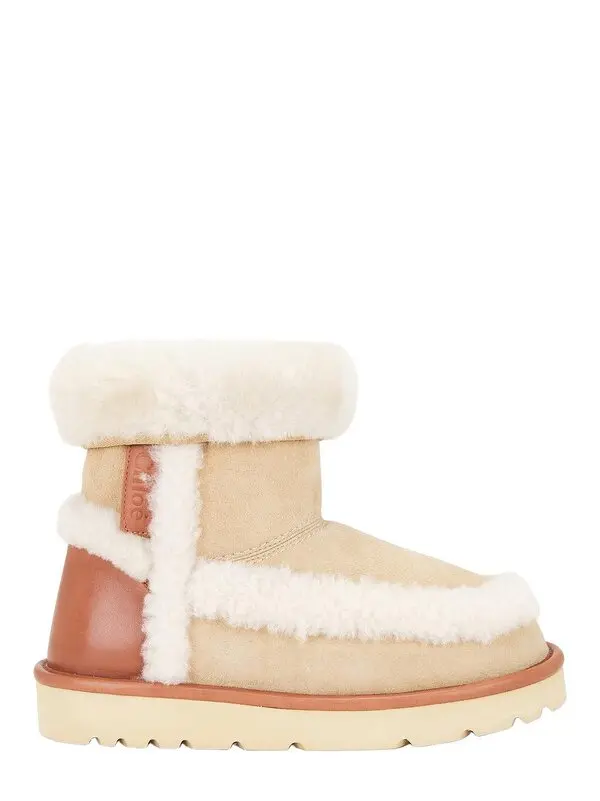 Chloé Shearling Bootie - Woody Beige