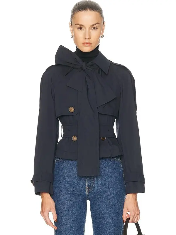 Burberry Trerose Cropped Jacket - Navy Black