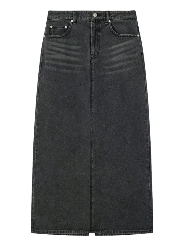 REST&RECREATION Maxi Denim Skirt - Black
