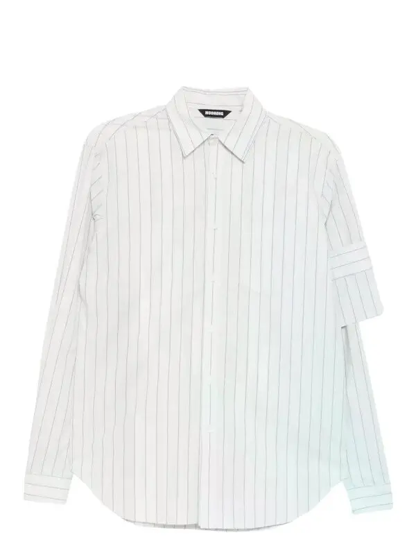MOOHONG Striped Button-down Shirt - Neutrals