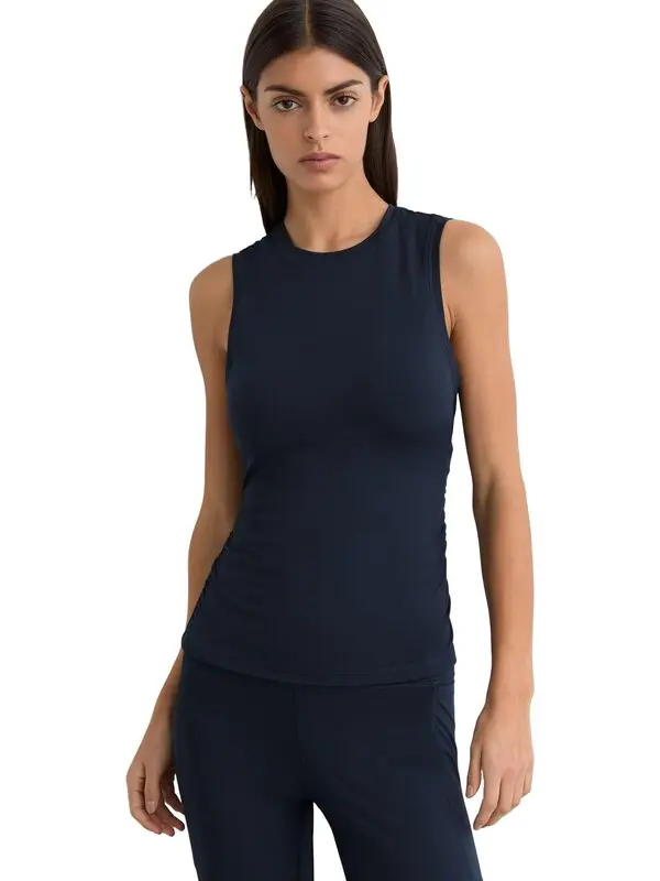 REISS Crew-neck Sports Vest - Navy