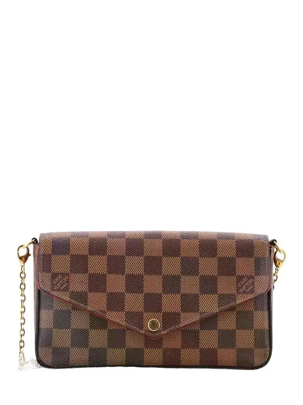 LOUIS VUITTON Felicie Pochette Damier - Brown