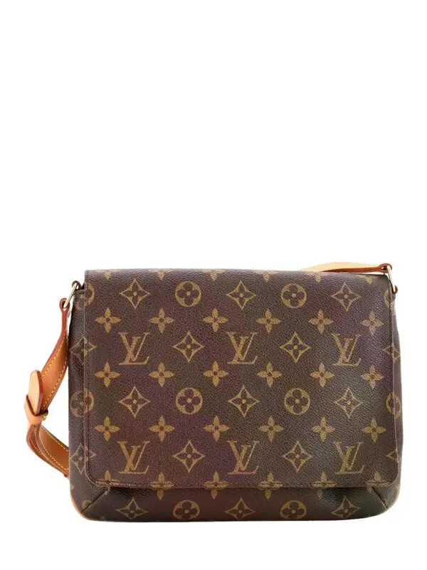 LOUIS VUITTON Musette Tango Handbag Monogram Canvas - Brown