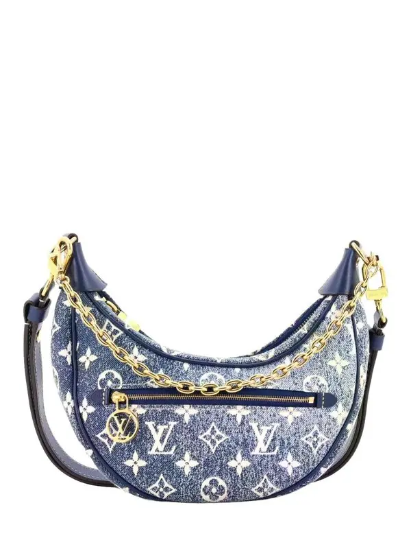 LOUIS VUITTON Loop Handbag Monogram Jacquard Denim - Blue