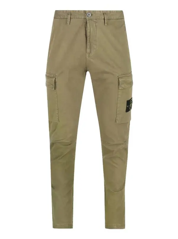 Stone Island Logo-patch Cargo Pants - Green