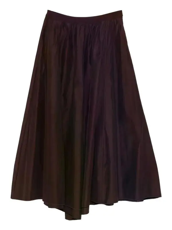 FORTE_FORTE Elasticated-waistband Midi Skirt - Brown