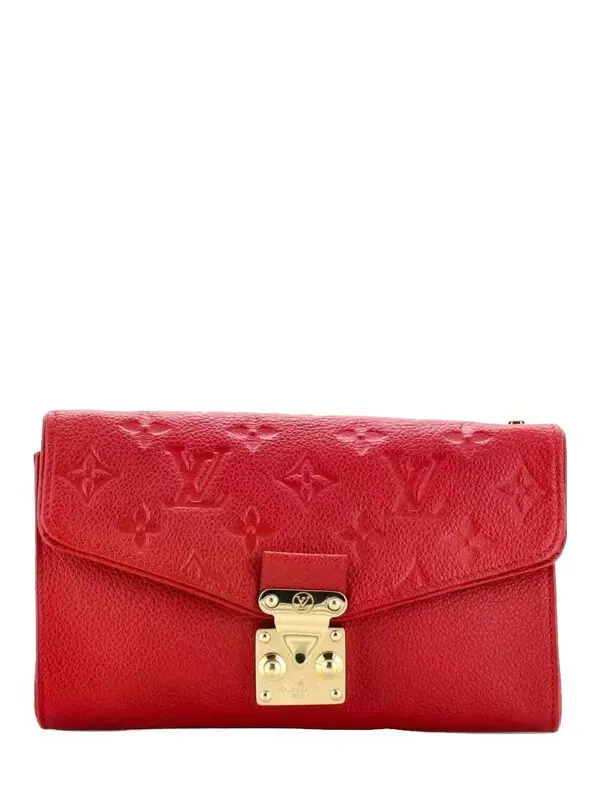 LOUIS VUITTON Saint Germain Pochette Monogram Empreinte Leather Shoulder Bag - Red