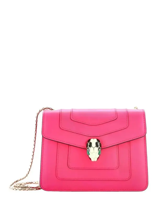 BVLGARI Serpenti Forever Square Medium Shoulder Bag - Pink