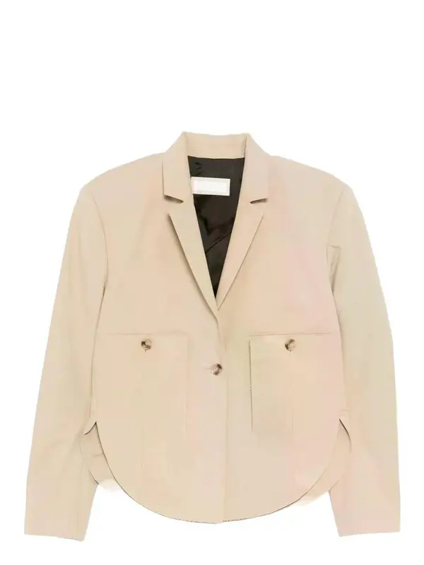 LITKOVSKA Curved-hem Jacket - Neutrals