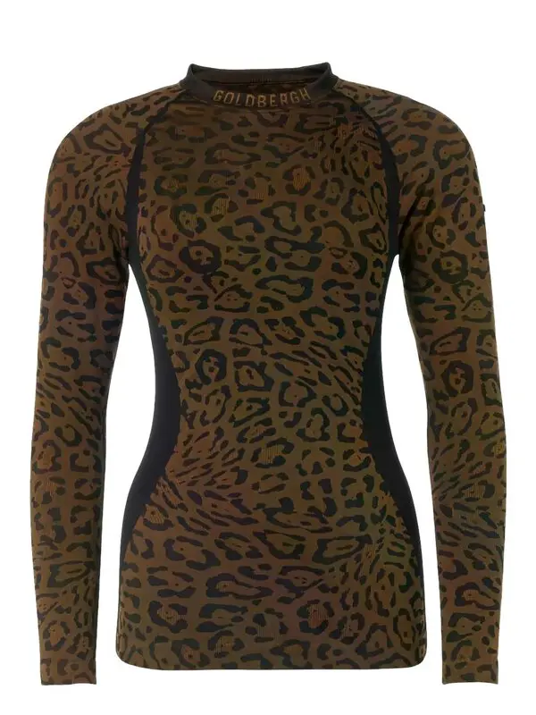 Goldbergh Jaguar Round Neck Top - Brown