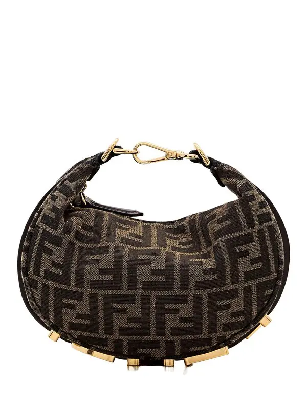 Fendi Mini Jacquard Bag - Brown