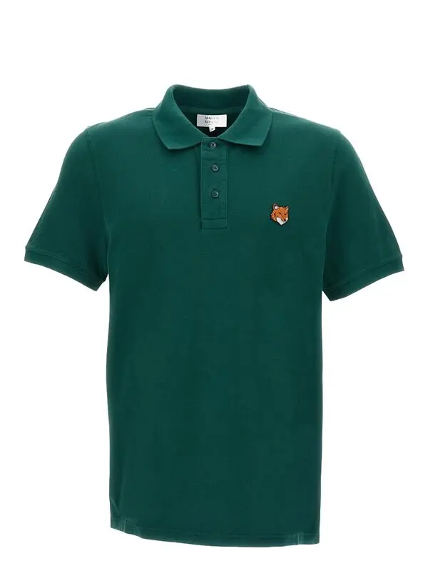Maison Kitsuné Fox Head Regular Polo Shirt - Green