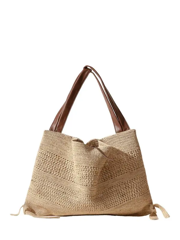 Hereu Cador Raffia Shopping Bag - Beige