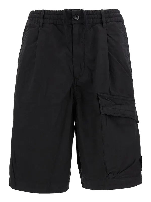 C.P. COMPANY Boxy Micro-reps Lens Shorts - Black