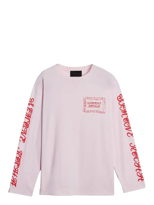 Simone Rocha Long Sleeve Top With Graphic Print - Rose