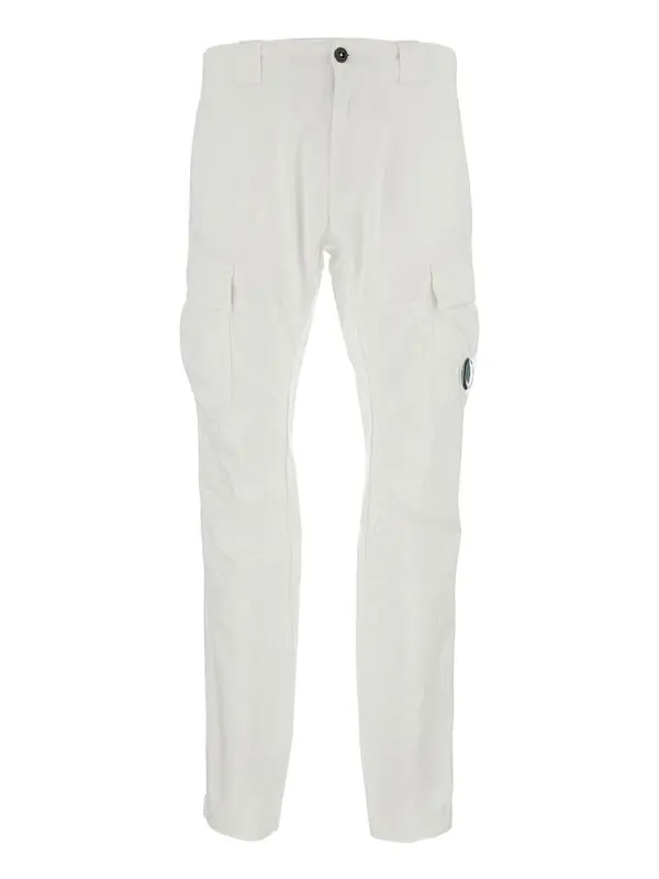 C.P. COMPANY Ergonomic Utility Trousers - White