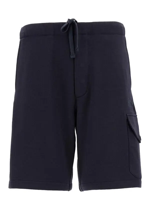 C.P. COMPANY Fleece Cargo Shorts - Blue