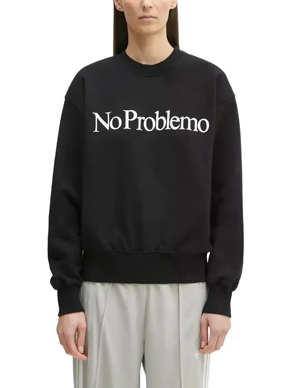 Aries Logo-print Sweatshirt - Black