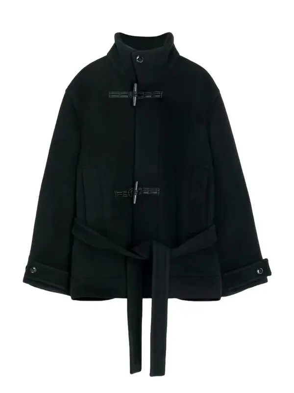 LEMAIRE Belted Duffle Coat - Black
