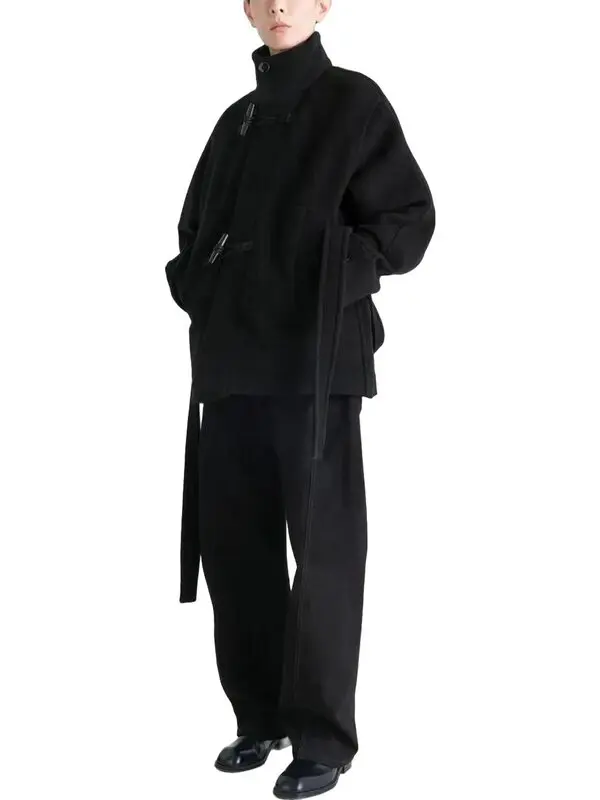 LEMAIRE Belted Duffle Coat - Black
