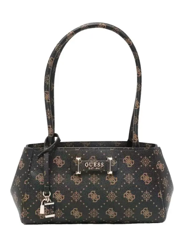 Guess Carrie Logo-charm Tote Bag - Brown