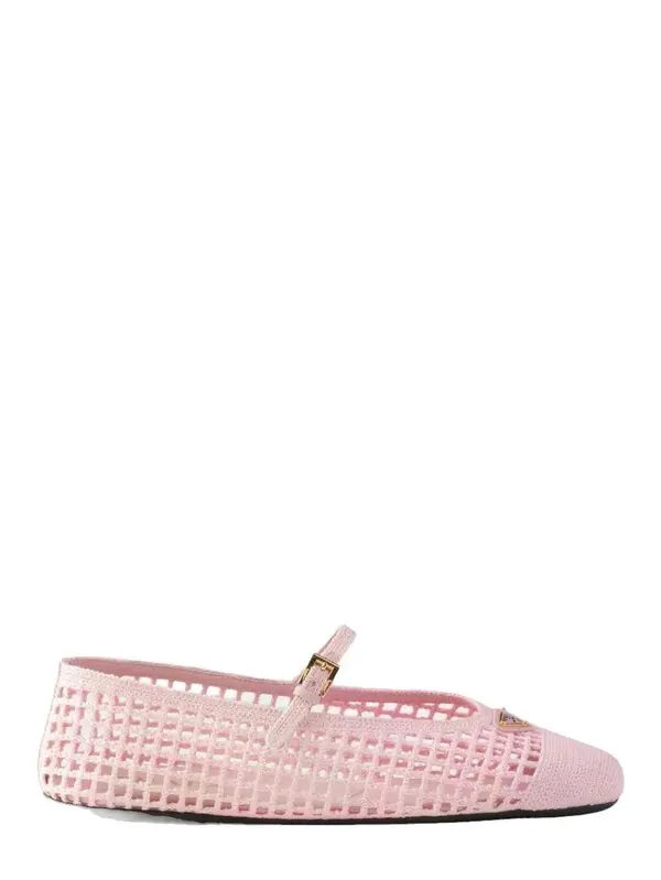 Prada Crochet Ballet Flats - Pink