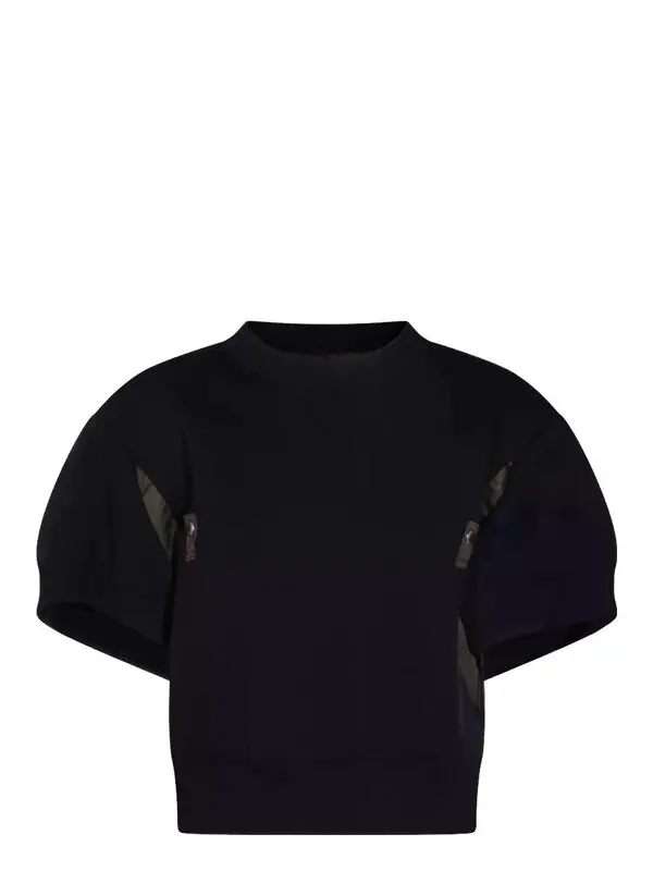 Sacai Panelled Short-sleeve Sweater - Blue