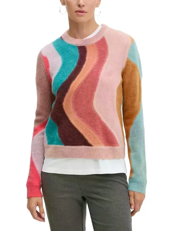 Paul Smith Wave-pattern Sweater - Pink