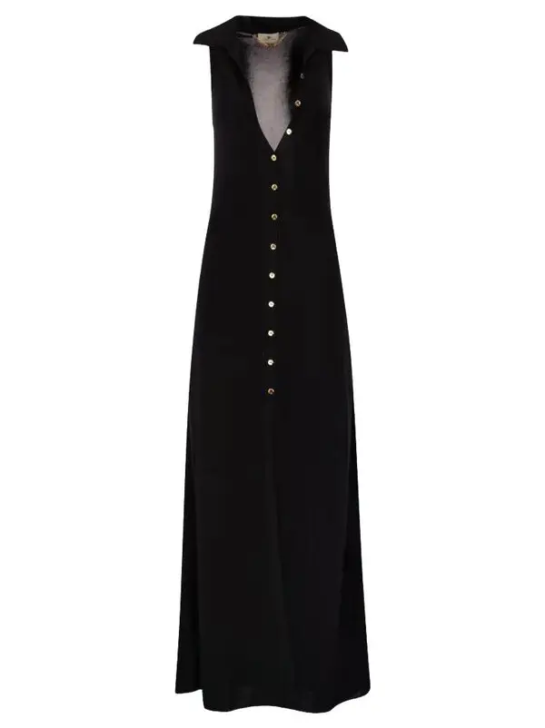 Elisabetta Franchi Sleeveless Maxi Dress - Black