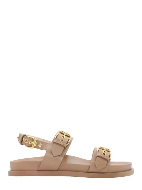 Agl Cristina Double-buckle Sandals - Neutrals