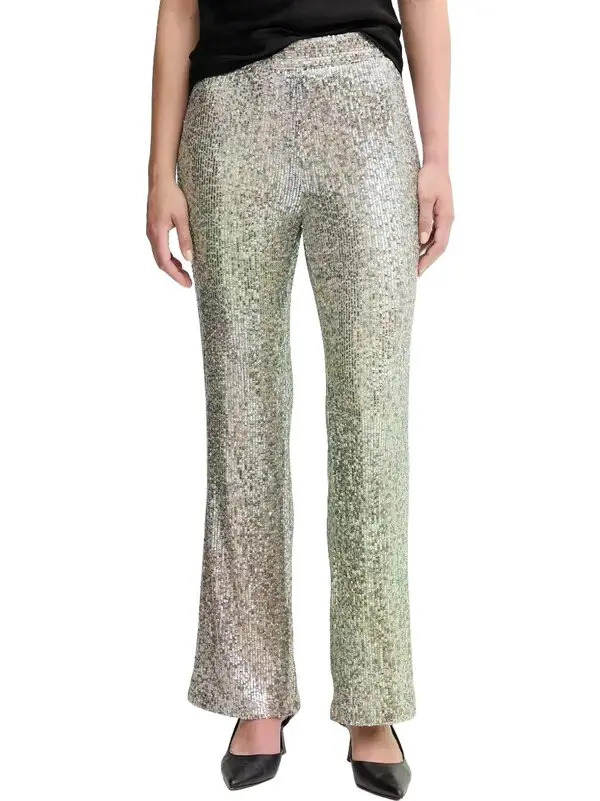 HOSS INTROPIA Sequin Embellished Trousers - Silver