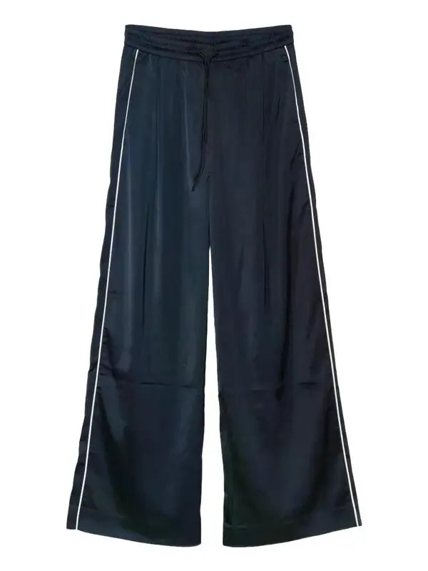GESTUZ Drawstring Stripe Trousers - Blue
