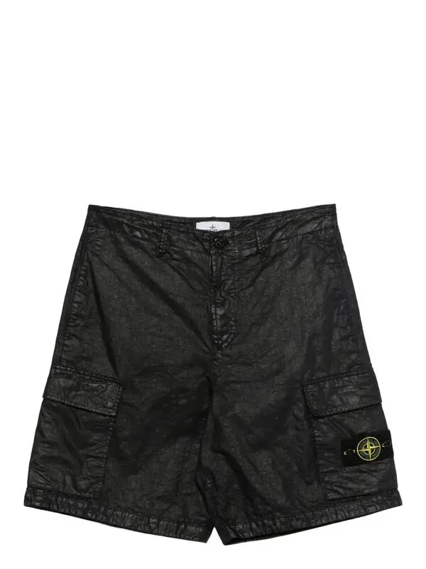 Stone Island Cargo Shorts - Black
