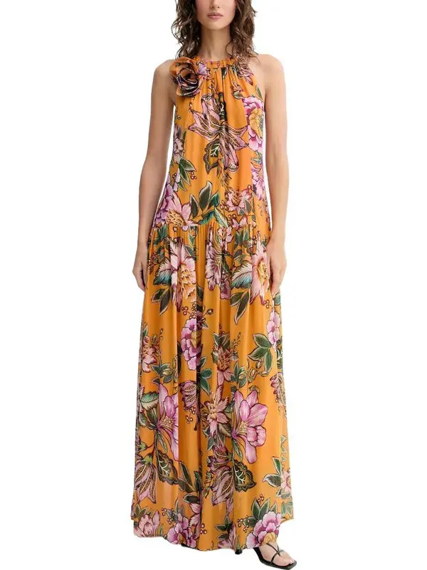 Farm Rio Wonderful Bouquet Maxi Dress - Orange