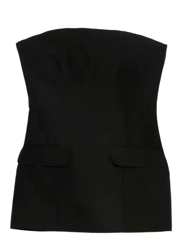 TOTEME Strapless Pocket Top - Black