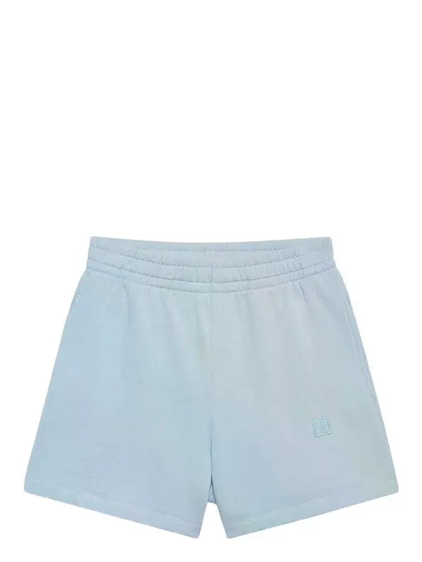 ANINE BING Framed Monogram Shorts - Blue