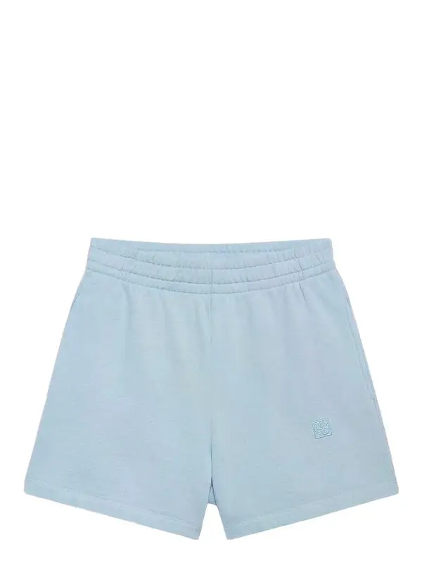 ANINE BING Framed Monogram Shorts - Blue