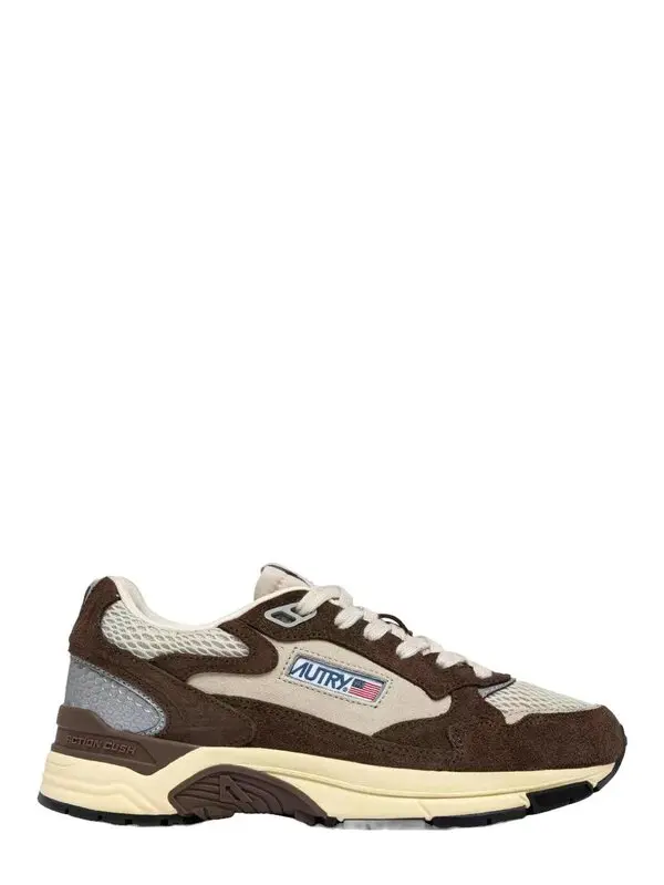 AUTRY Hyperway Suede-panel Sneakers - Neutrals