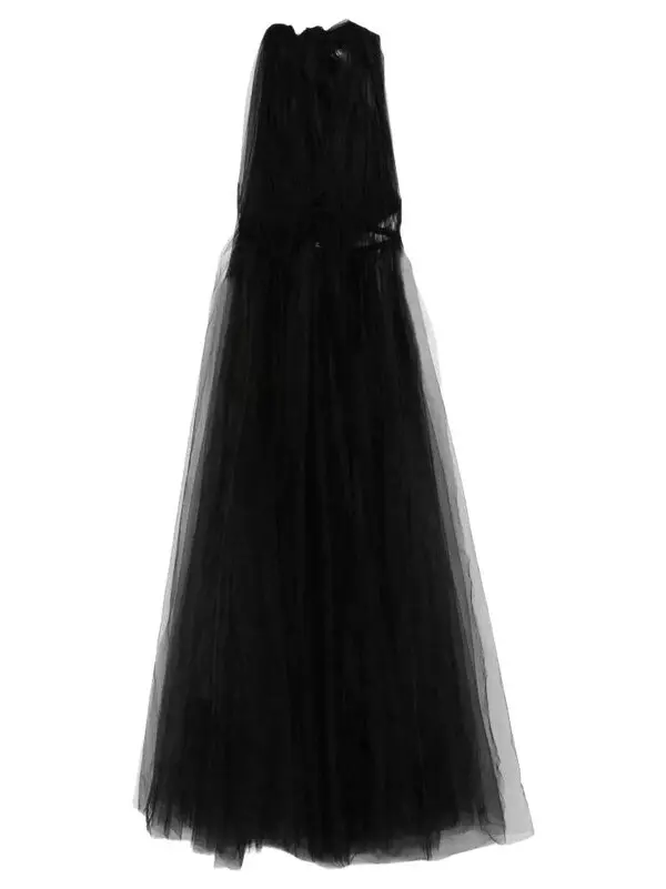 Alchemy Fashions Halterneck Tulle Maxi Dress - Black