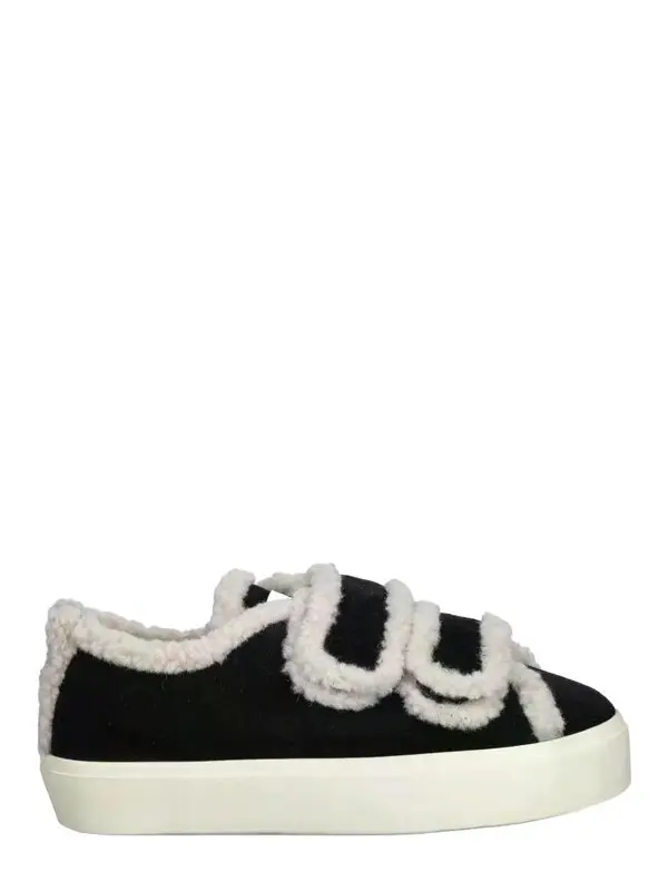Inuikii Shearling-trim Sneakers - Black
