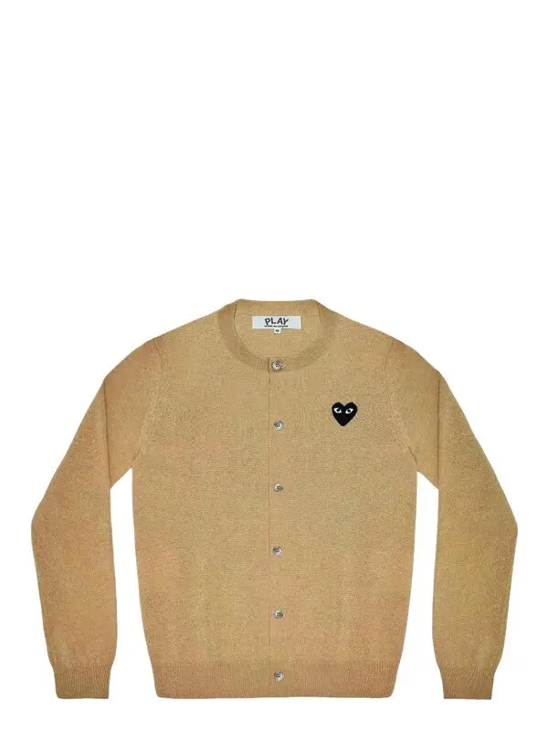 Play Comme Des Garcon Heart-detail Button Cardigan - Brown