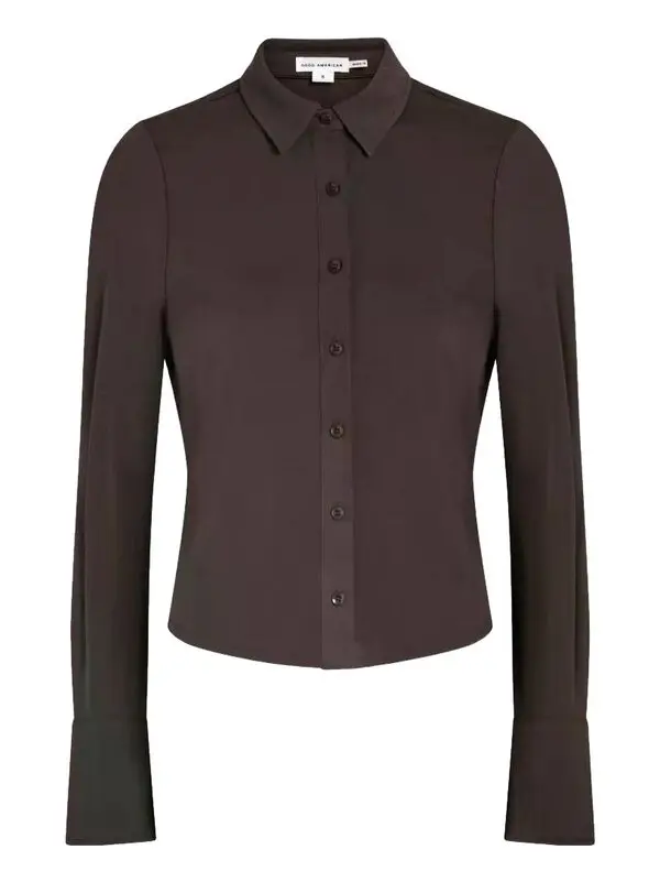 Good American Button-up Shirt - Brown