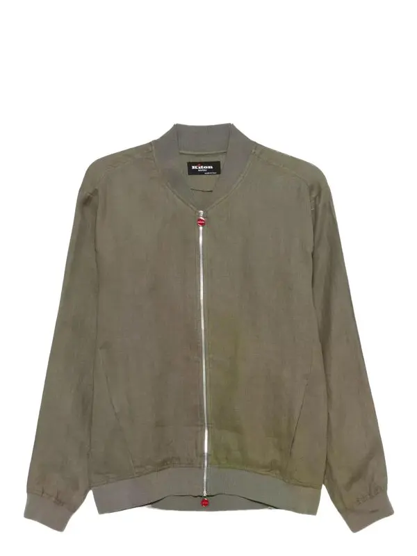 Kiton Zip Bomber Jacket - Green