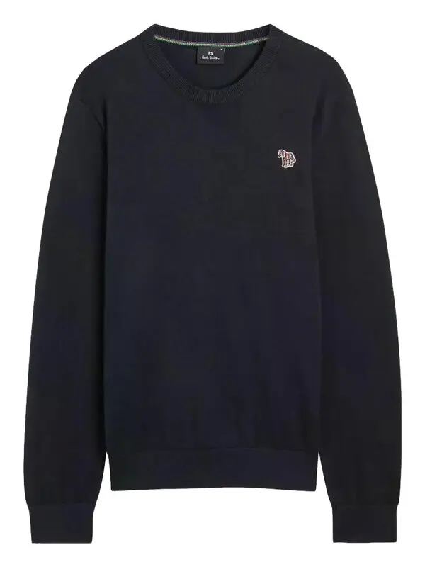 Paul Smith Zebra-appliqué Sweater - Blue